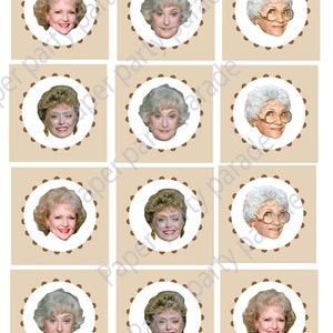Golden Girls Cupcake Toppers: DIY Party Decorations (digital Download ...