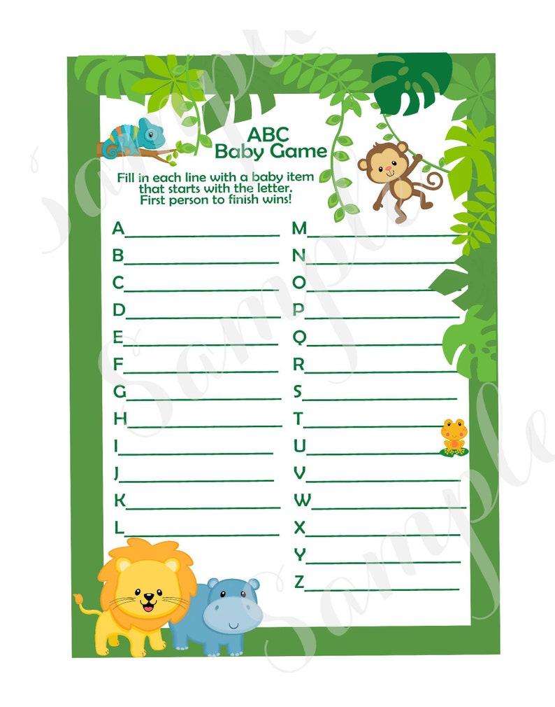 Jungle animal baby matching game - isselicious