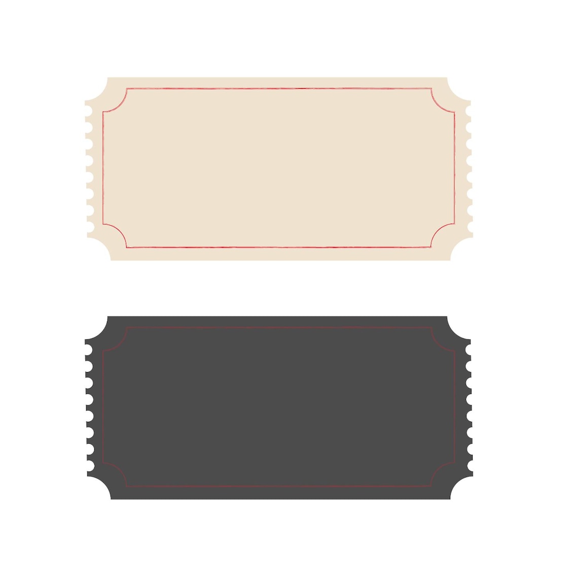 Modèle de billet, vecteur de billet, cadre de coupon SVG, conception de ...