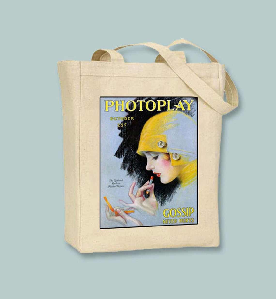 1920s Photoplay Flapper Magazine Cover on Natural or Black - Etsy