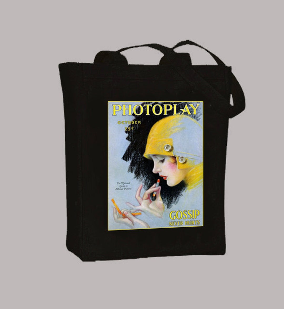 1920s Photoplay Flapper Magazine Cover on Natural or Black - Etsy