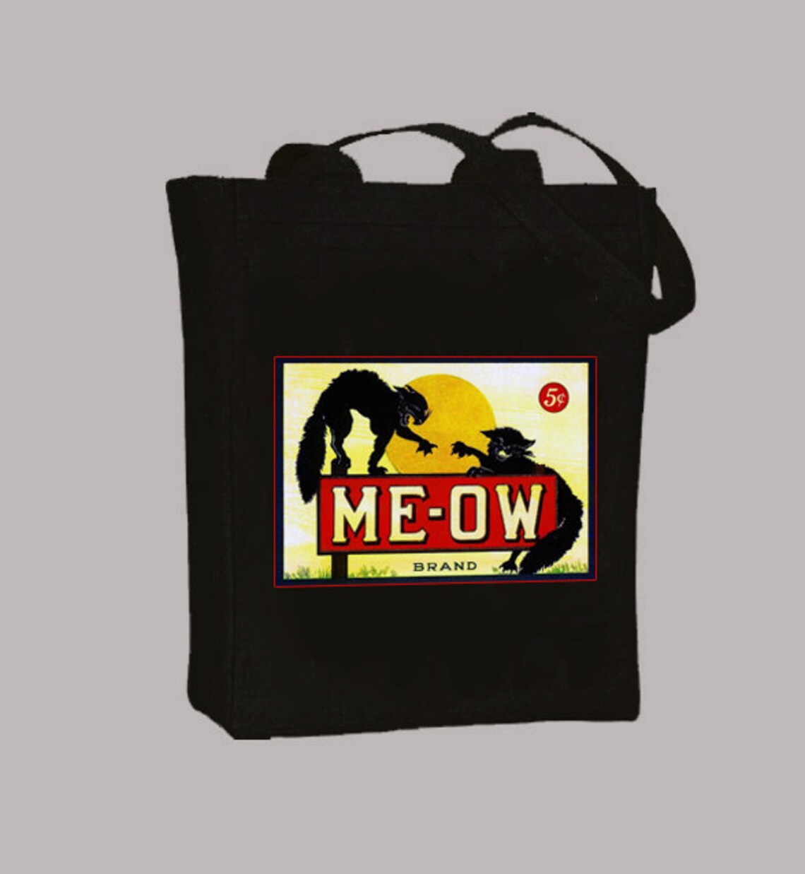 Meow Brand Fruit Vintage Crate Label With Black Cats Black or - Etsy