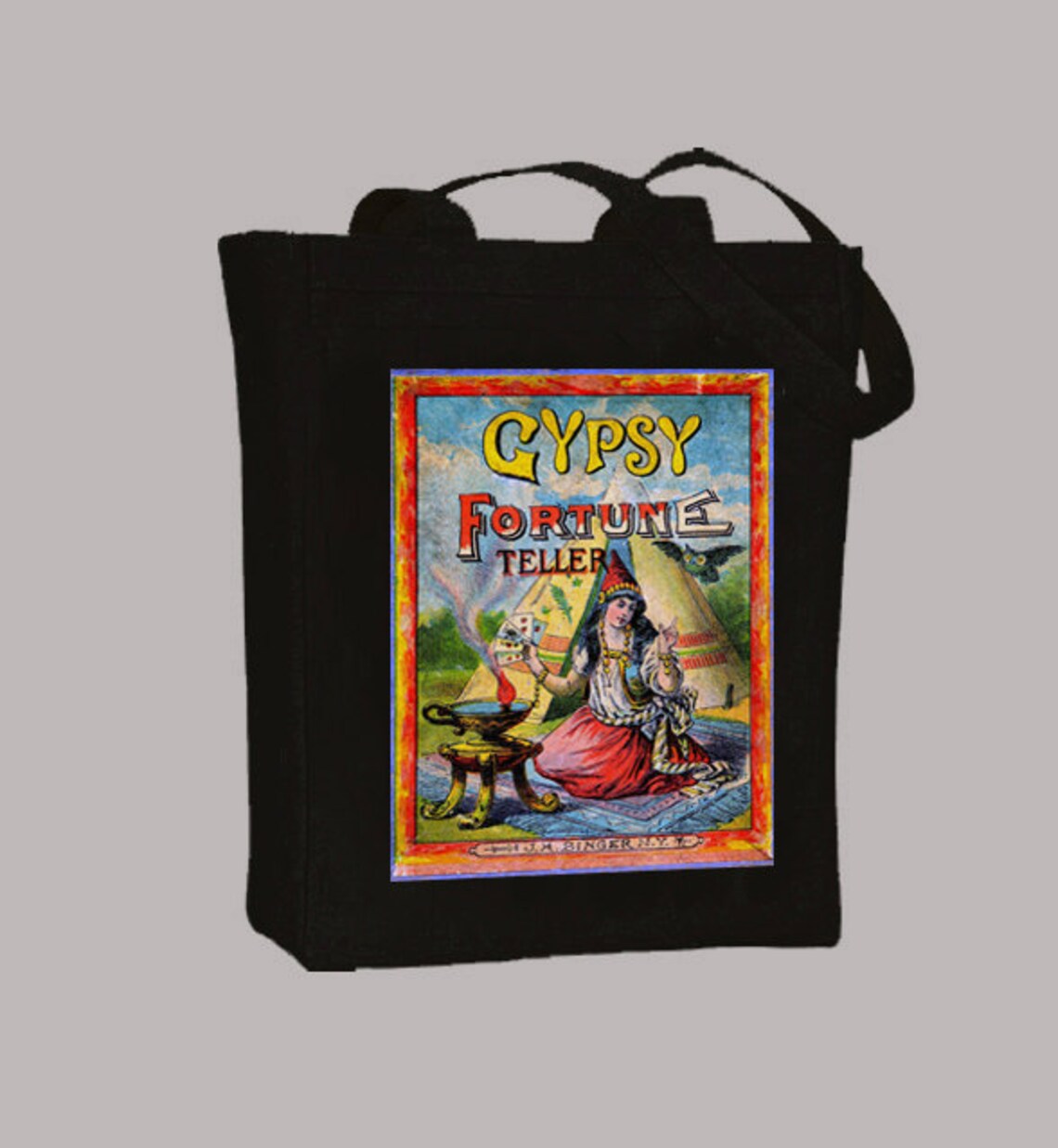 Gypsy Fortuneteller Vintage Poster on Natural or Black Canvas - Etsy