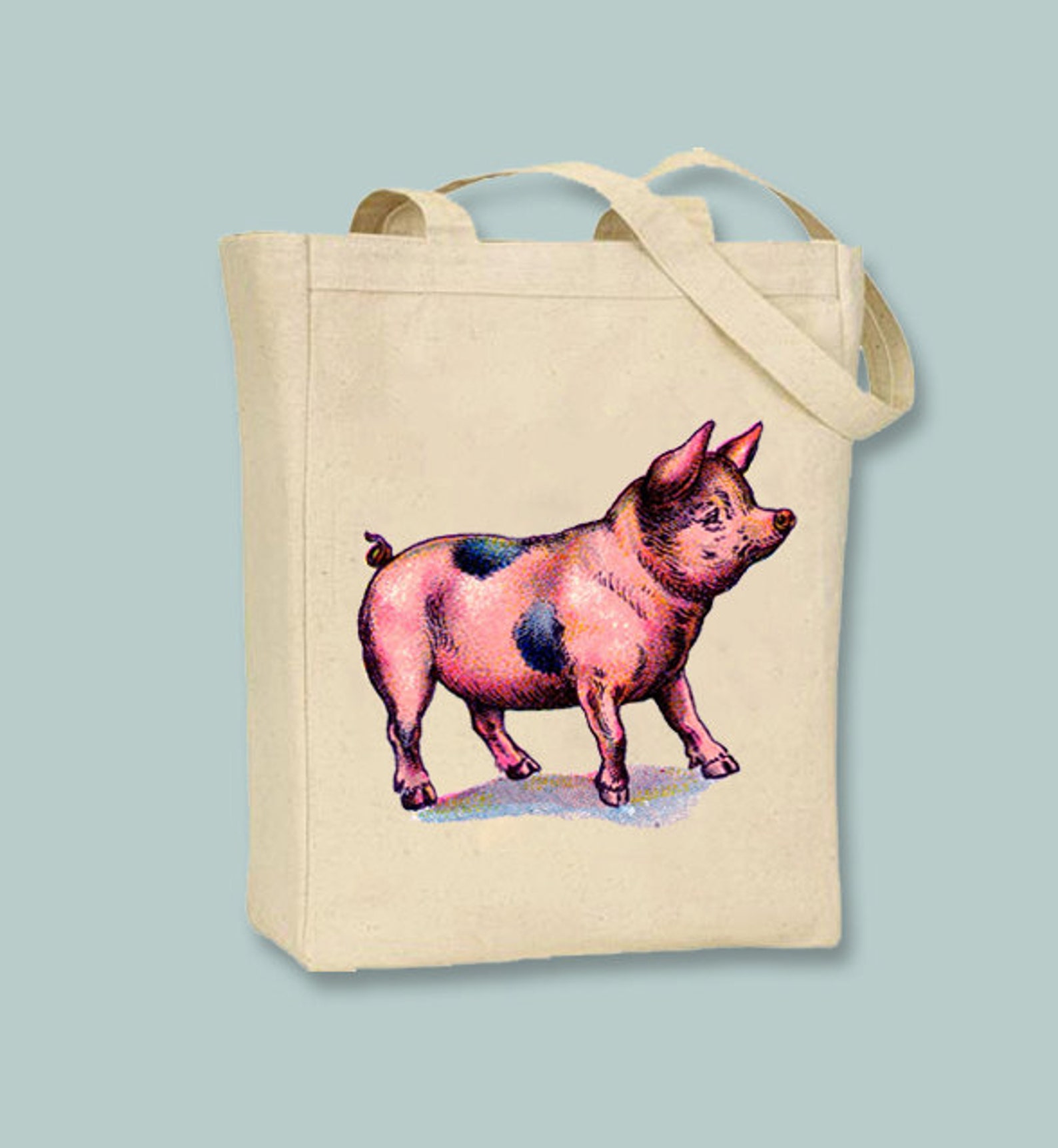 Adorable Spotted Pig Vintage Illustration Selection of Sizes - Etsy