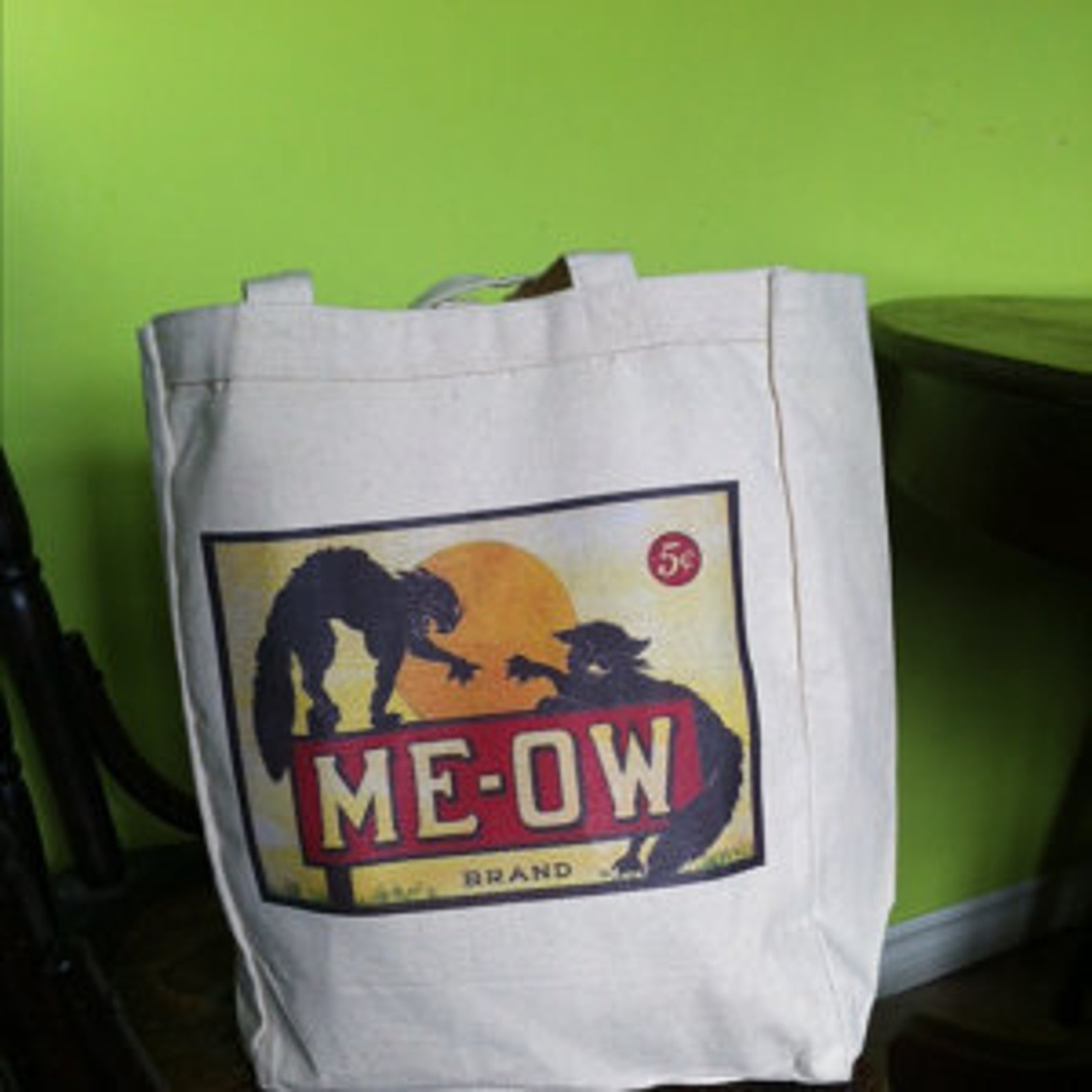 Meow Brand Fruit Vintage Crate Label With Black Cats Black or - Etsy