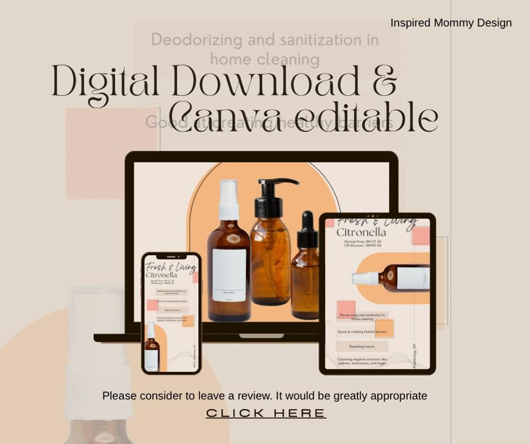 Product Showcase Template Editable Canva - Etsy
