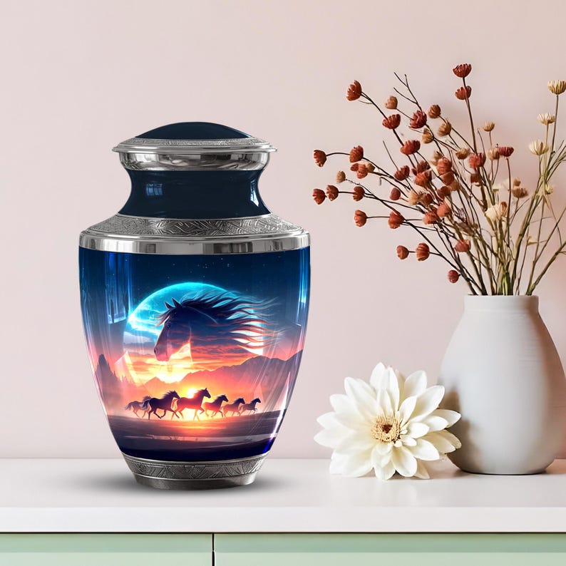 Personalized Running Horses Cremation Urn for Ashes – Wild Horse ...