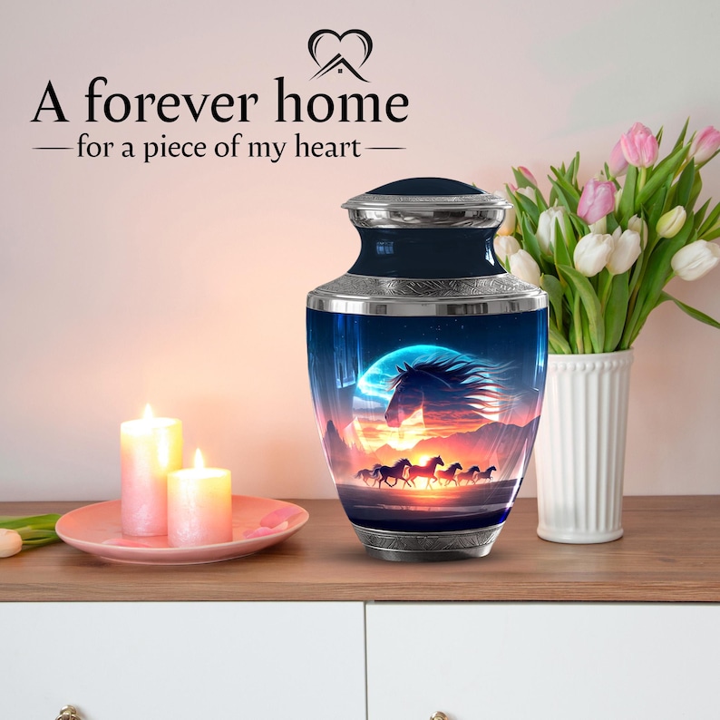 Personalized Running Horses Cremation Urn for Ashes – Wild Horse ...