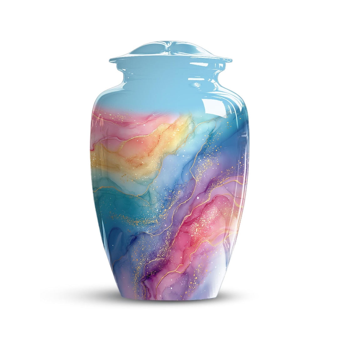 Celestial Harmony Urn – Abstract Sky Ashes Urn, Spiritual Memorial ...