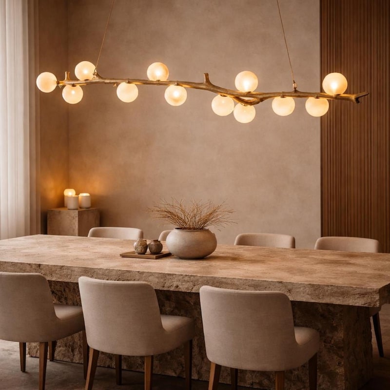Linear Chandelier Organic - Etsy