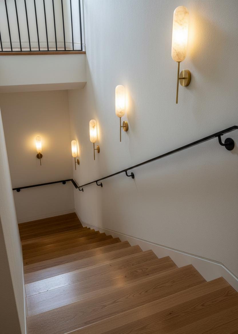 Alabaster Capsule Wall Sconce – Brass Bedside Light, Plug-in or ...