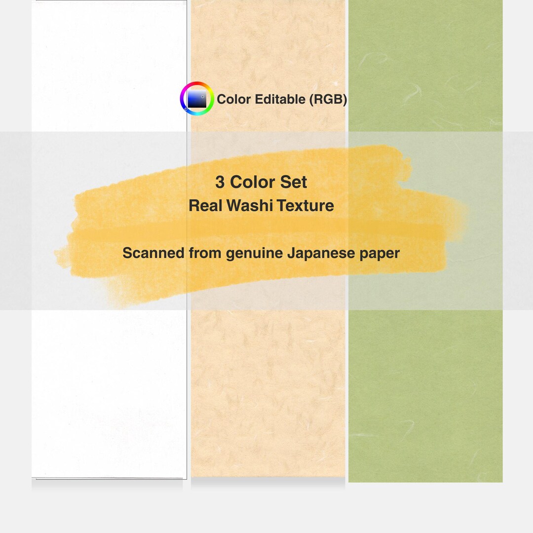 Real Japanese Washi Paper Backgrounds – 3 Color Set (white / Off-white ...
