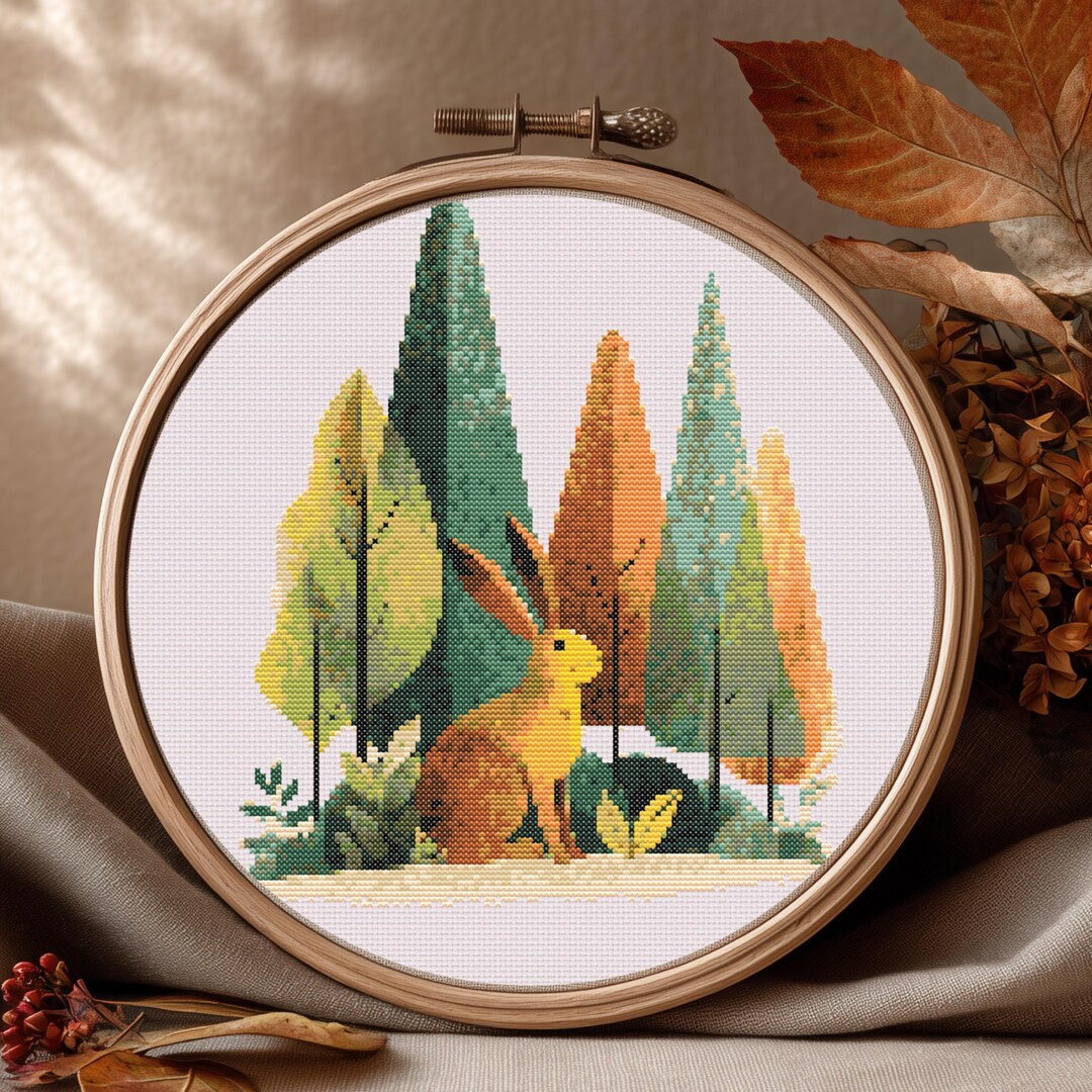 Hare Cross Stitch Pattern PDF - 163 X 163 Stitches - Etsy