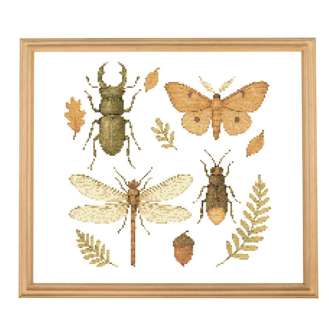 Insect Collection Cross Stitch Pattern PDF – 163x163 Stitches - Etsy