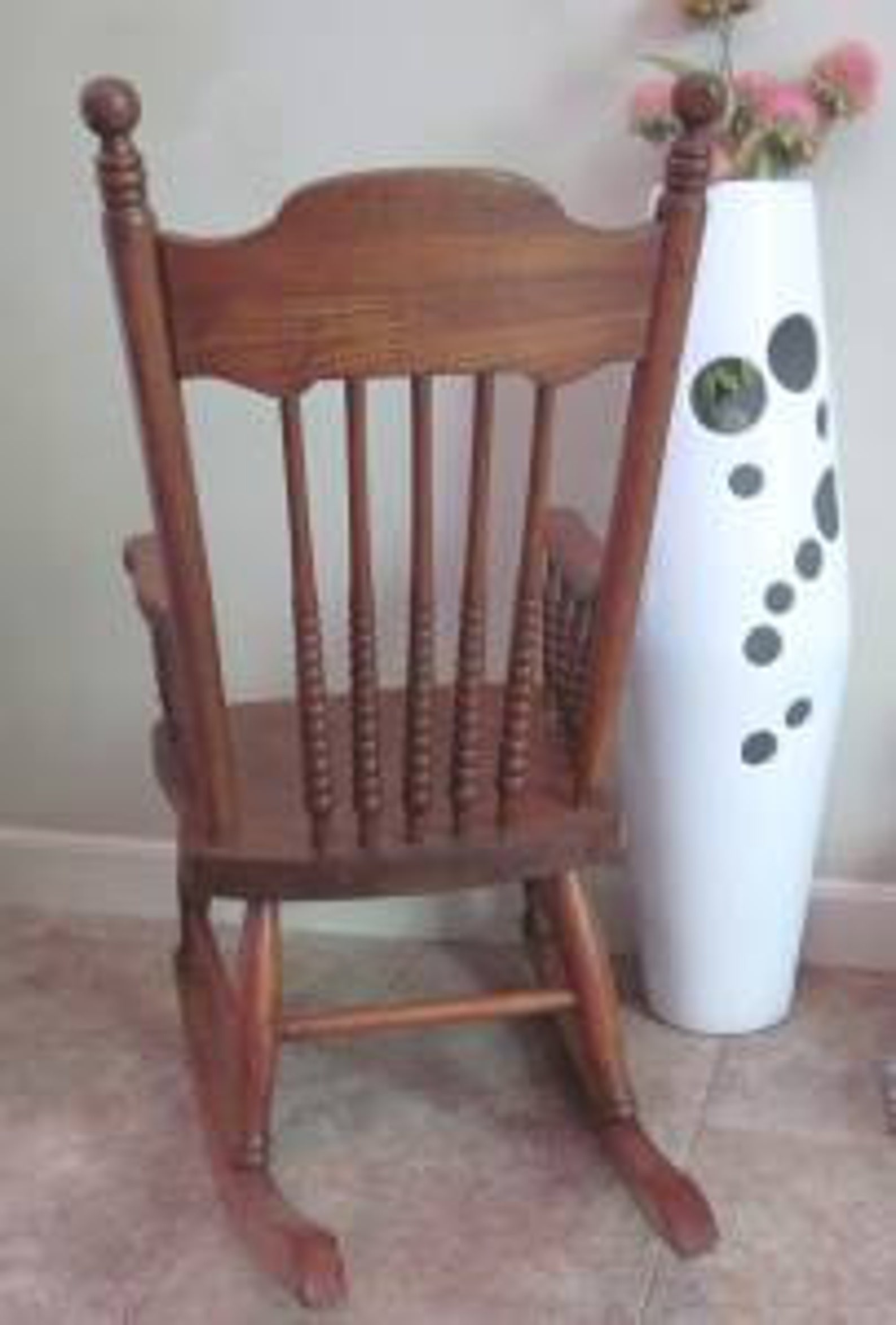 Antique wooden oak Child's Rocker Rocking chair Baby | Etsy