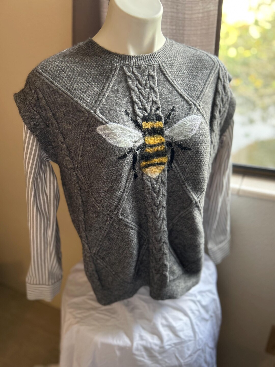 Bumble Bee Needle Felted Sweater - Etsy
