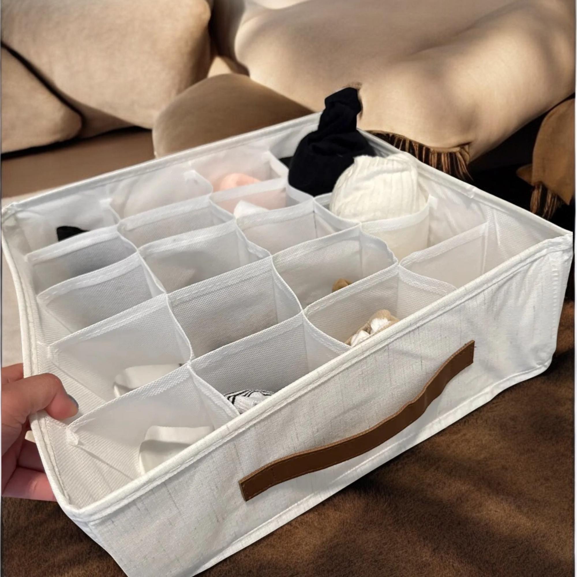Fabric Drawer Organizers: Foldable Closet Storage Boxes With Dividers ...