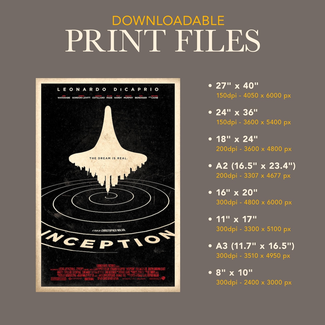 Inception-inspired Poster - Digital Download - Etsy