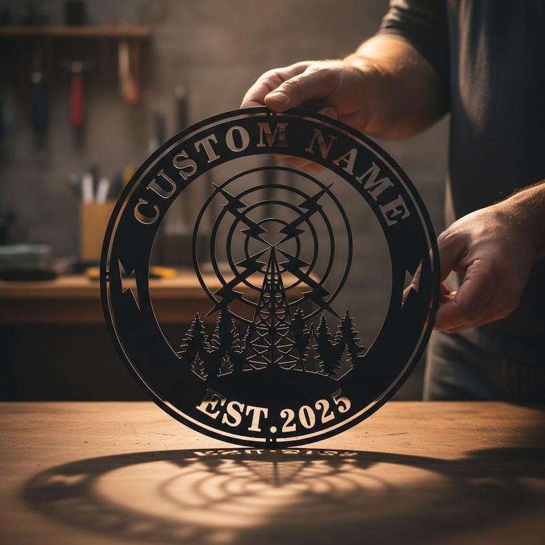 Personalized Ham Radio Wall Art, Radio Enthusiast/man Cave Decor ...