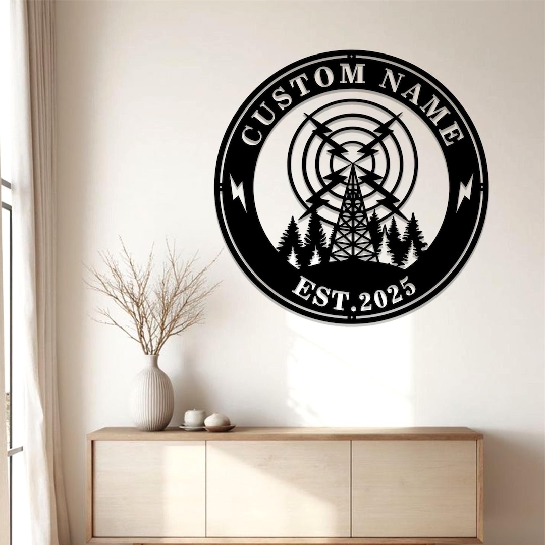 Personalized Ham Radio Wall Art, Radio Enthusiast/man Cave Decor ...
