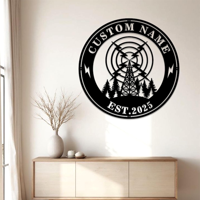 Personalized Ham Radio Wall Art, Radio Enthusiast/man Cave Decor ...