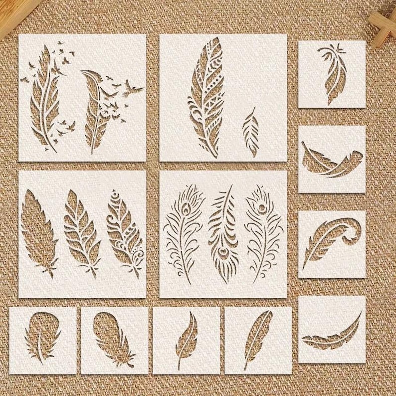 12PCS 8.3x5.5inch Cursive Alphabet Stencils With Numbers & Symbols ...
