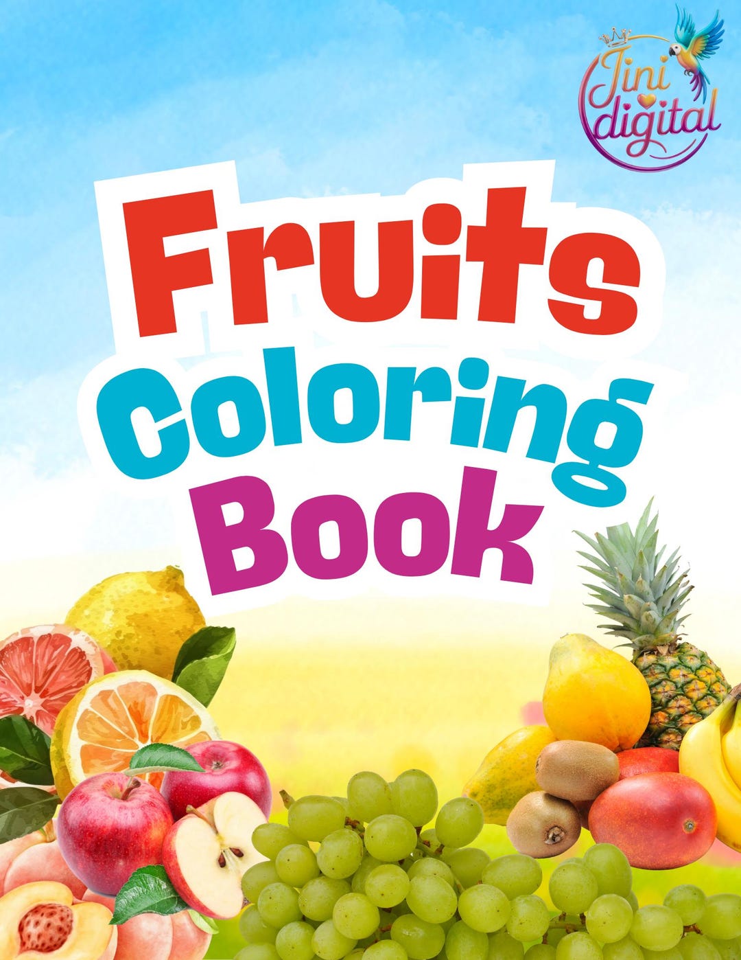 Fruits Alphabet Coloring Book for Kids | Learning Activity (printable ...