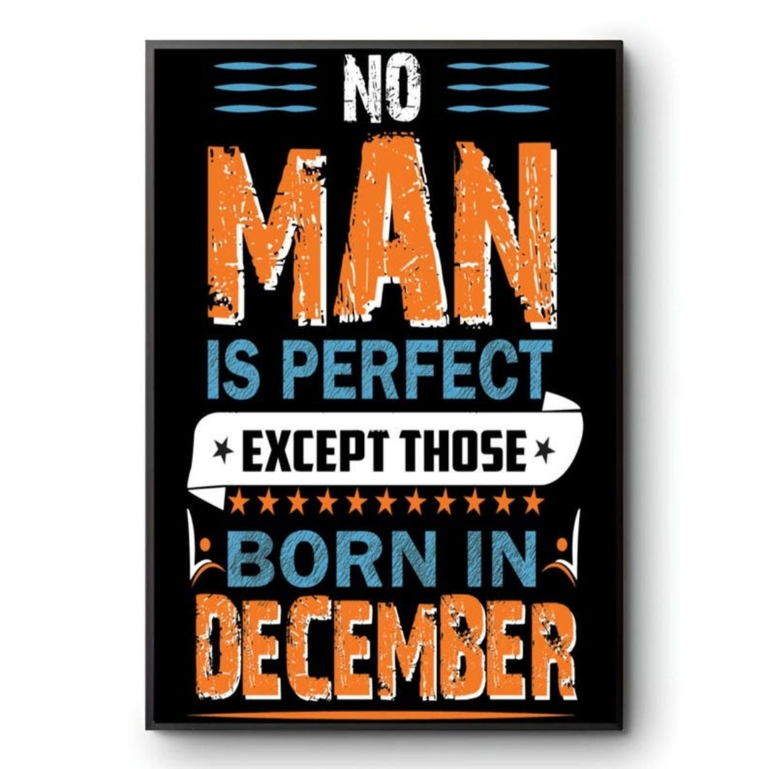 Born in December Birthday Poster - Etsy