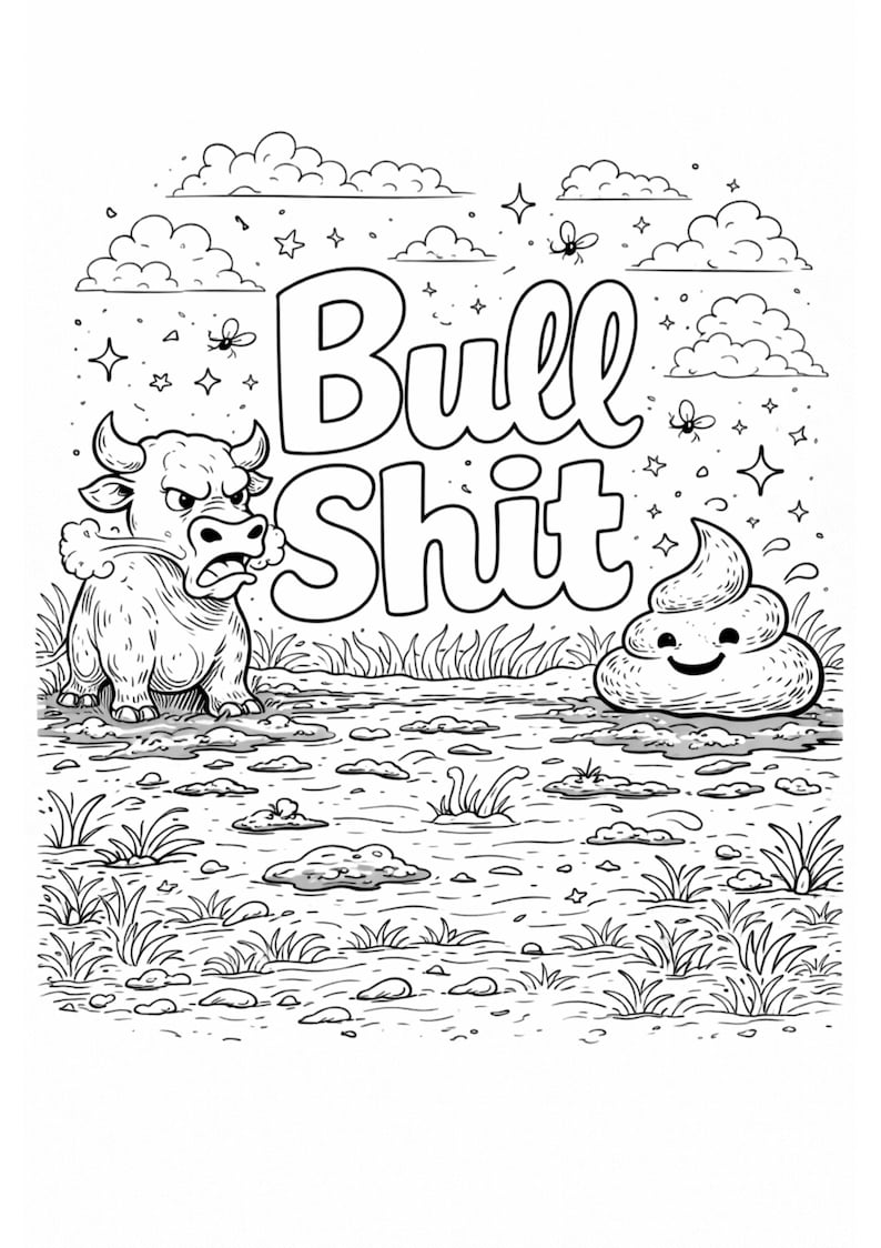 Swear Word Coloring Book – Funny & Rude Adult Coloring Pages - Etsy