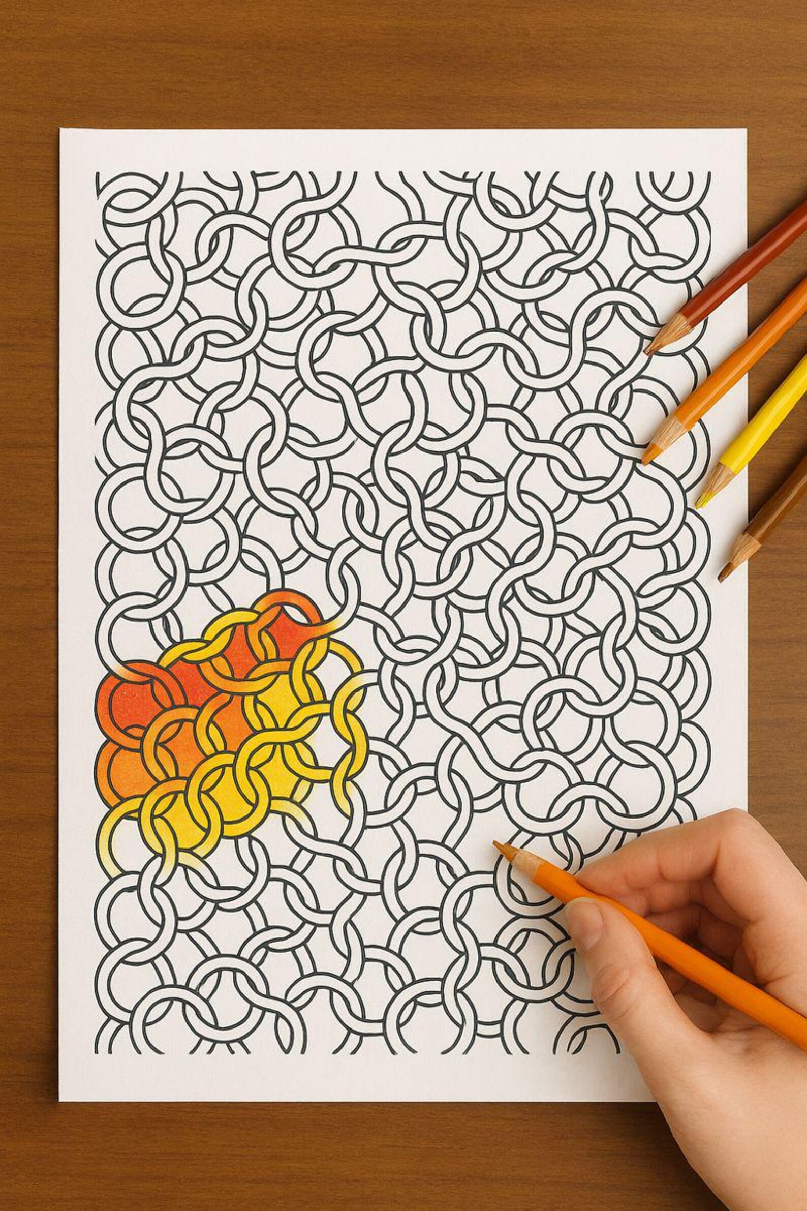Chainmail Coloring Pages Bundle | 20 Printable Chain Mail Patterns ...