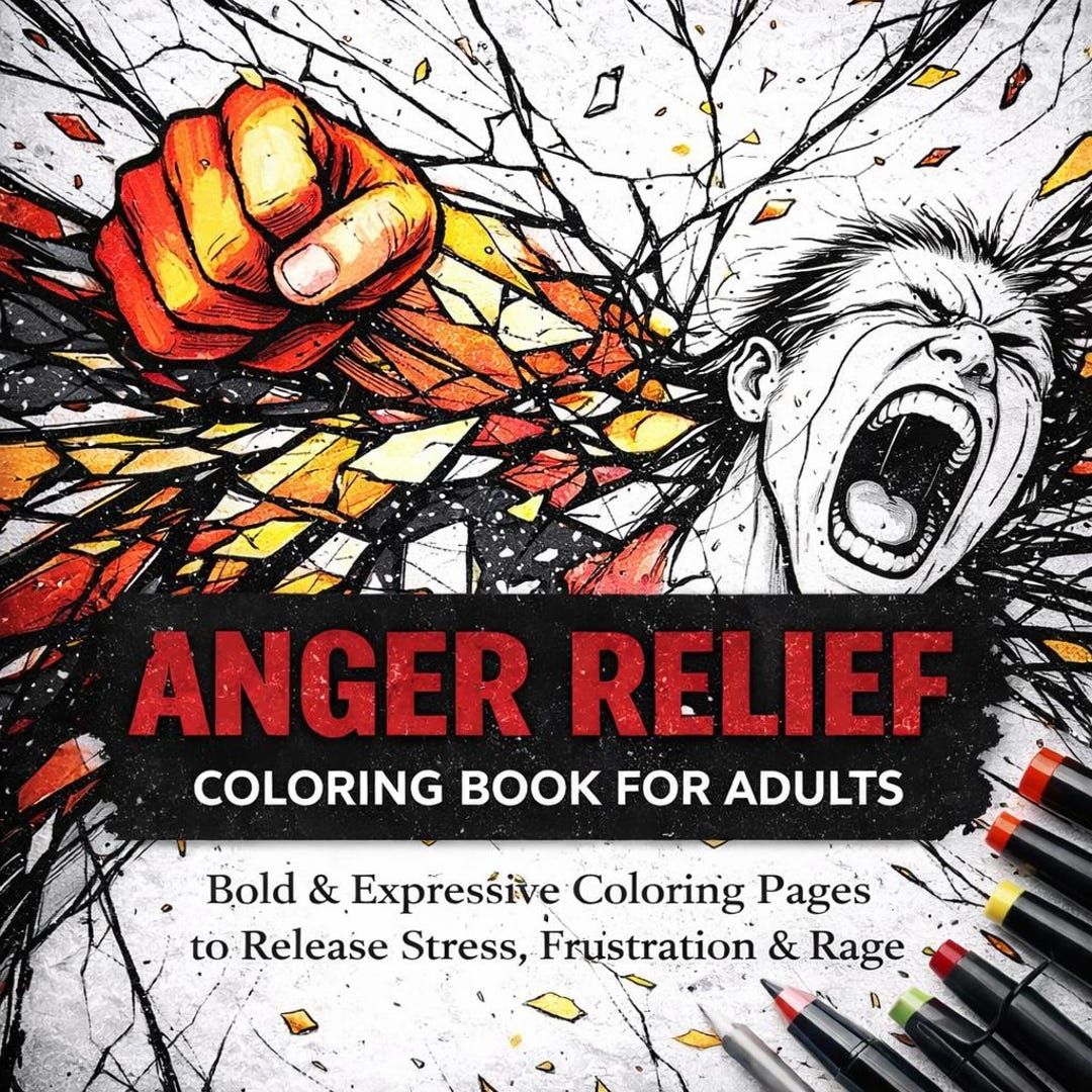 Anger Relief Coloring Book for Adults - Bold and Expressive Coloring ...