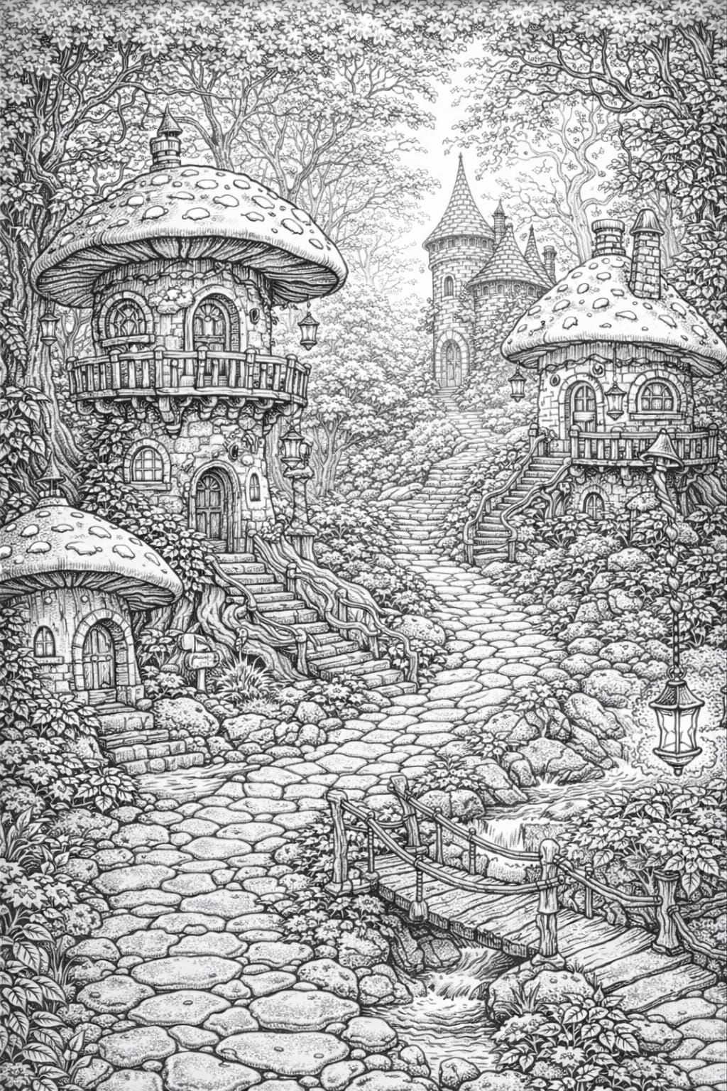 Enchanted Forest Coloring Book – 30 Magical Tree & Root Pages - Etsy
