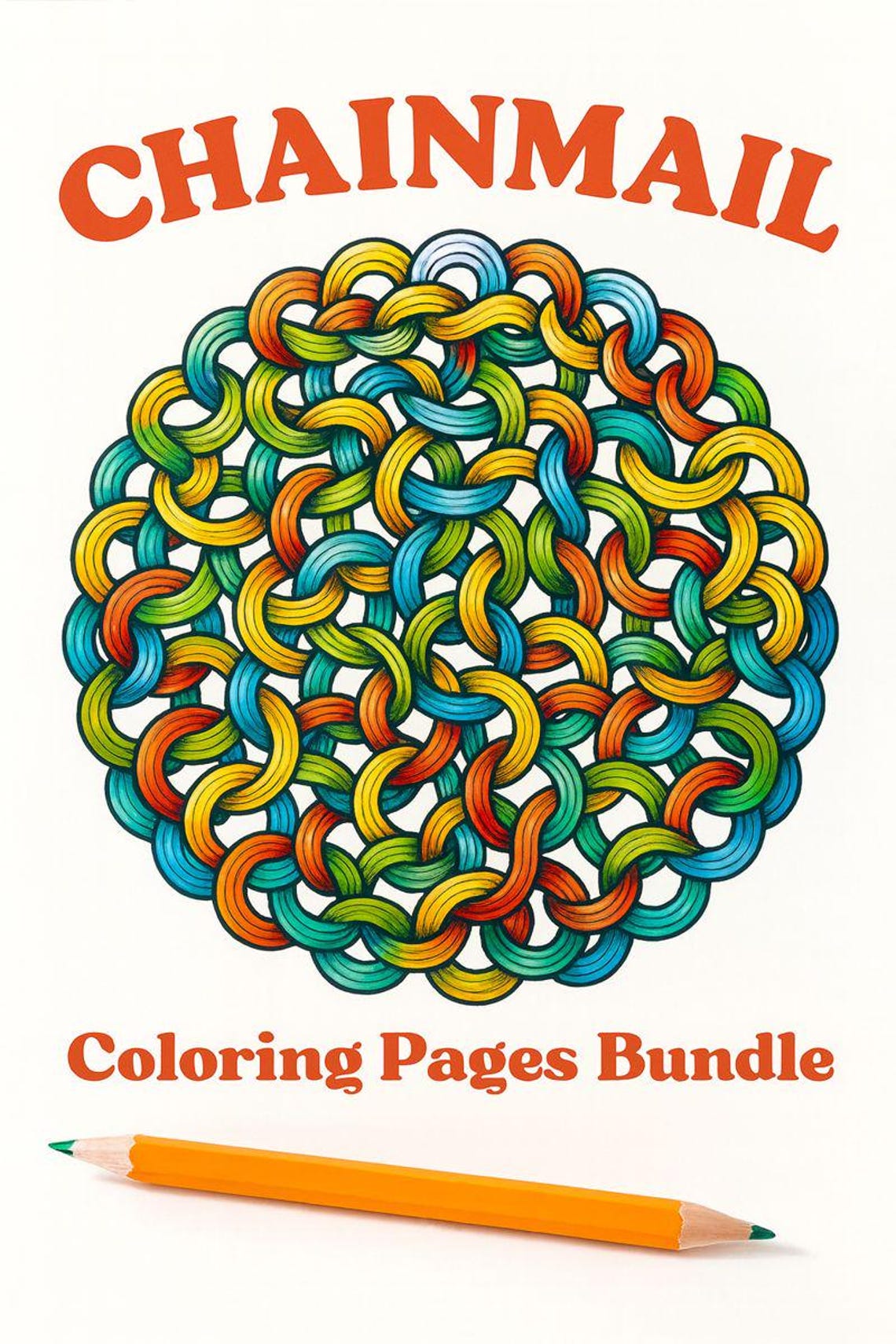 Chainmail Coloring Pages Bundle | 20 Printable Chain Mail Patterns ...