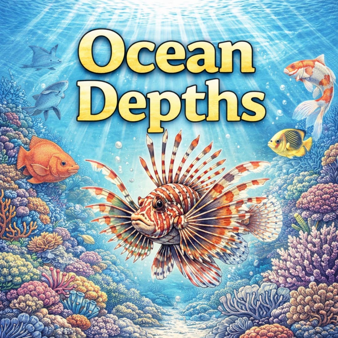 Ocean Depths – 50 Detailed Fish Coloring Pages for Adults - Etsy