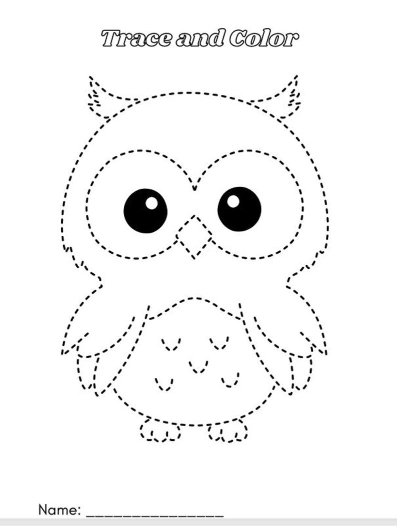 Animals Trace and Color Printable | Kids Fine Motor Skills (PDF) - Etsy ...