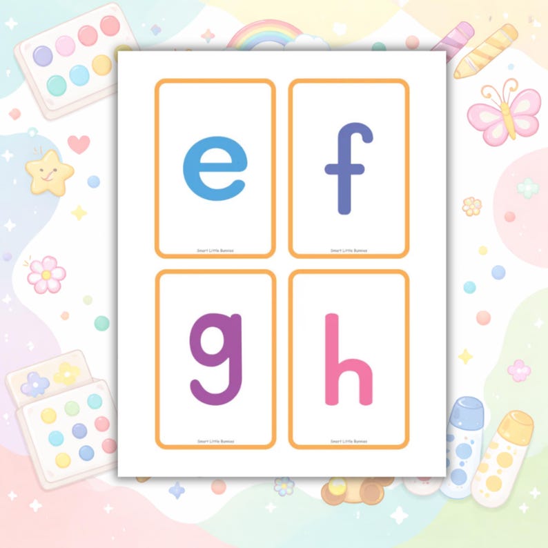 Lowercase Alphabet Flash Cards A–z Printable for Preschool - Etsy