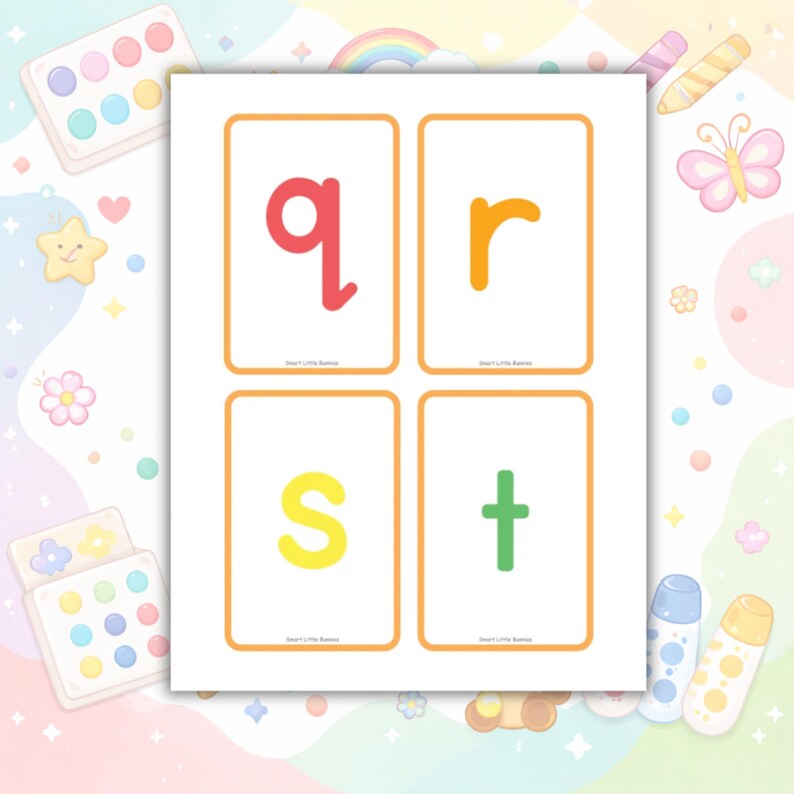 Lowercase Alphabet Flash Cards A–z Printable for Preschool - Etsy