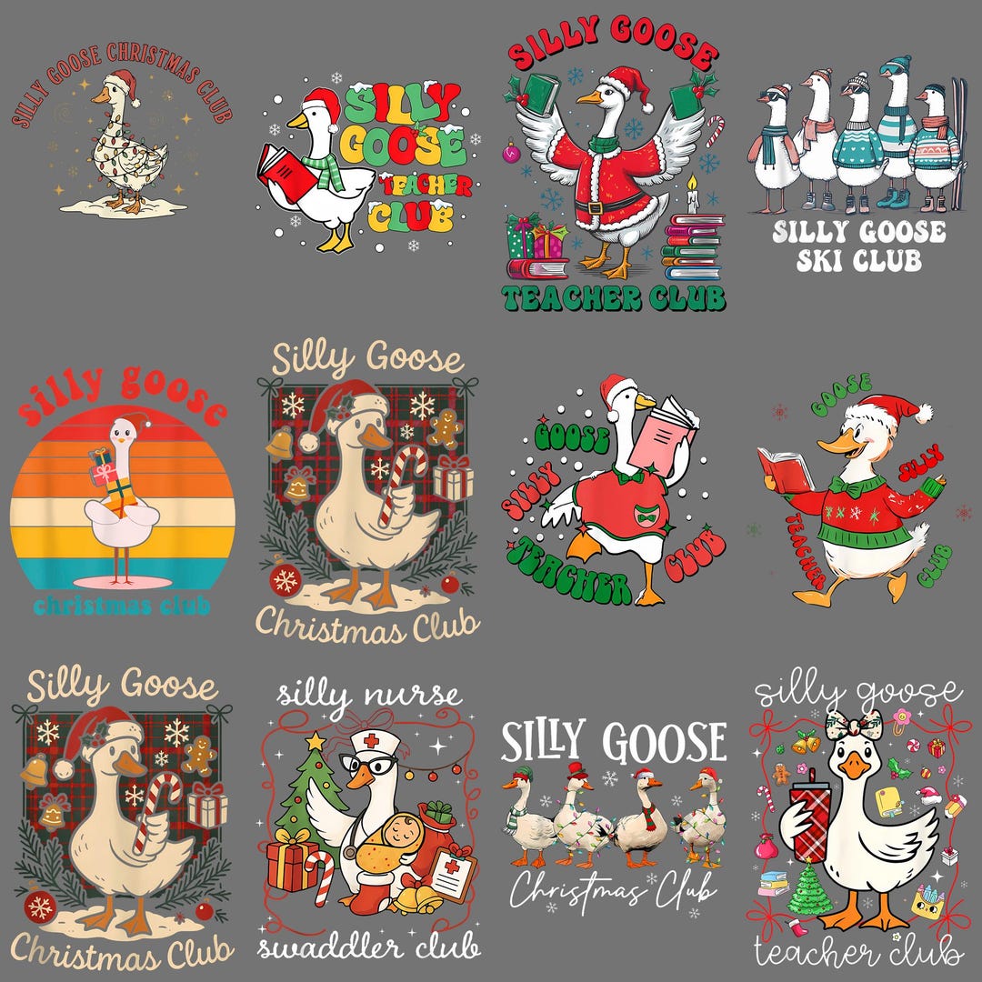 Silly Goose Christmas Club PNG – Funny Holiday Humor Clipart ...