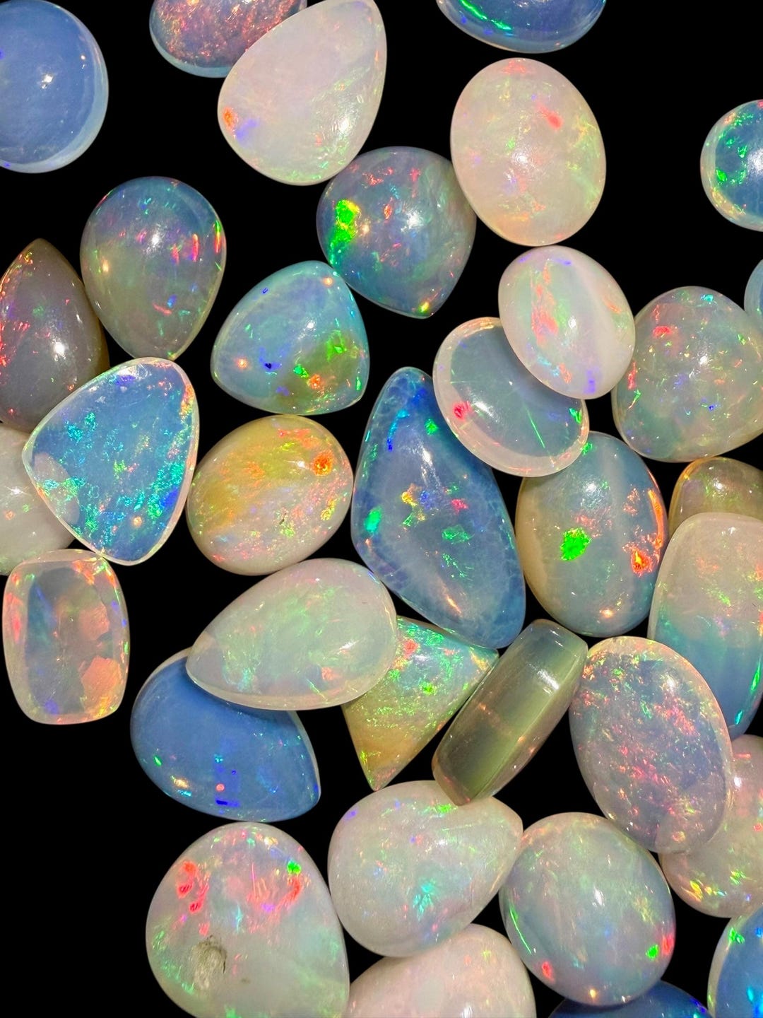 Welo Ethiopian Opal Cabochons, Galaxy Flash Gemstone Lot, 3-7ct - Etsy
