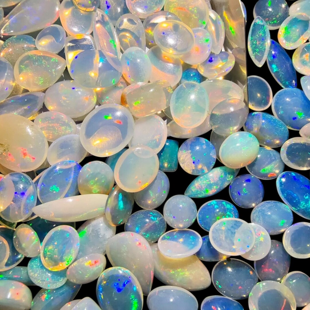 Ethiopian Welo Opal Lot, Multicolor Fire Gemstones, Jewelry Supply (520 ...