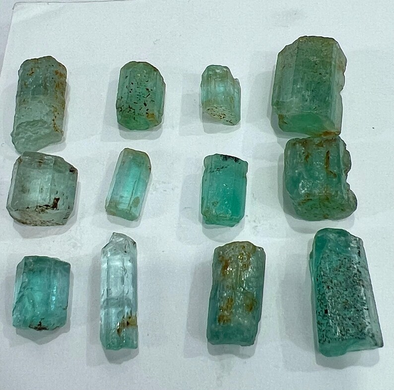 Rare Vanadium Beryl Nigerian Emerald, Intense Green Rough Crystal ...