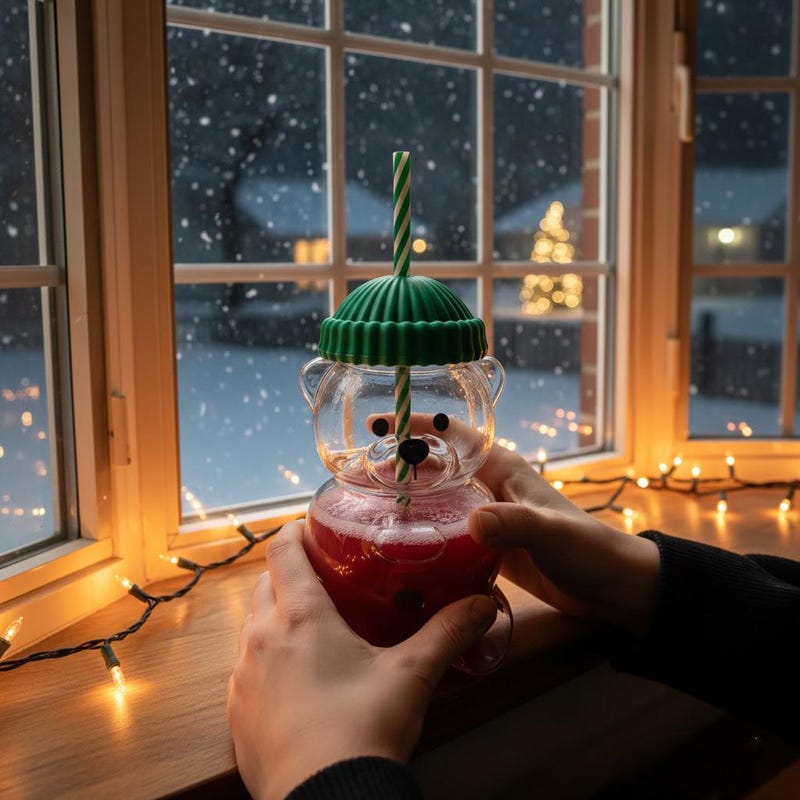 Iced Coffee Glasses Bear - Etsy UK