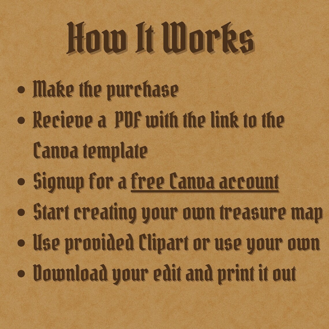Custom Treasure Map | Personalized Treasure Map Template | Editable ...
