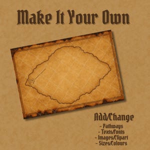 Custom Treasure Map | Personalized Treasure Map Template | Editable ...