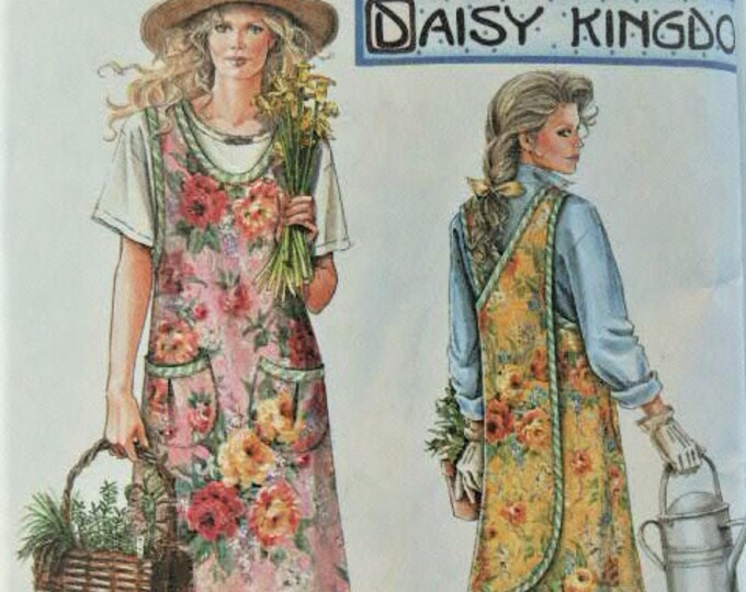 Vintage Simplicity Crafts Daisy Kingdom Back Wrap Apron Smock Criss ...