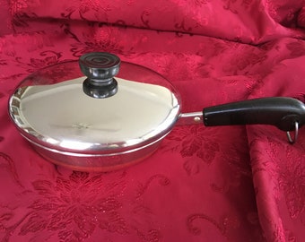 Vintage REVERE WARE 1801 Stainless, Copper Clad Bottom, 6 X 1 1/2 ...