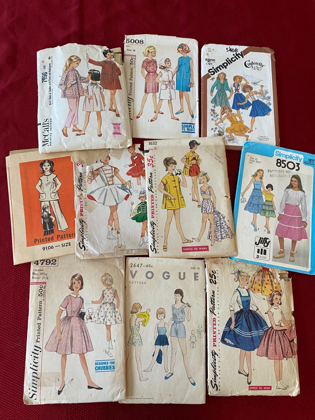Vintage Lot 50’s 60’s 70’s Child Girl 1067 4792 7990 5008 5468 8503 ...