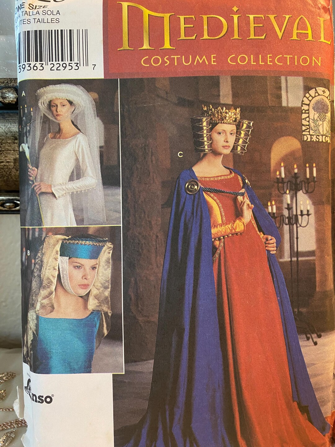 Renaissance Medieval Historical Costume 8728 Simplicity Cape Cloak ...