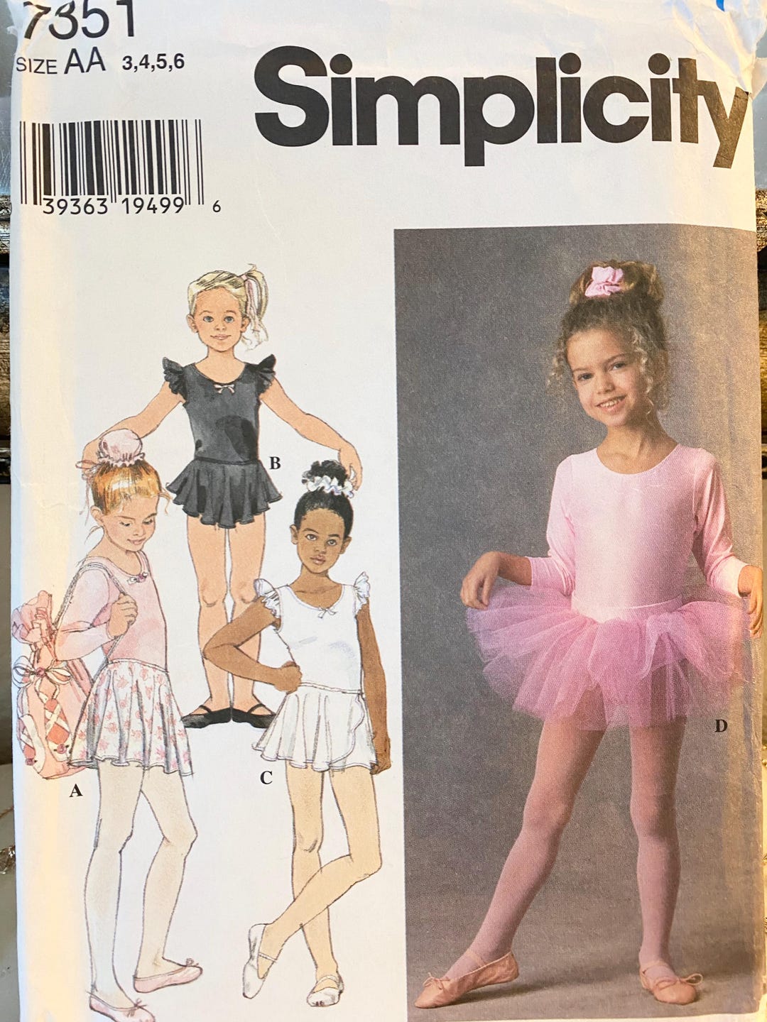 Ballerina Leotard Skirt Tutu Tote Bag & Ponytail Holder Ballet Child ...