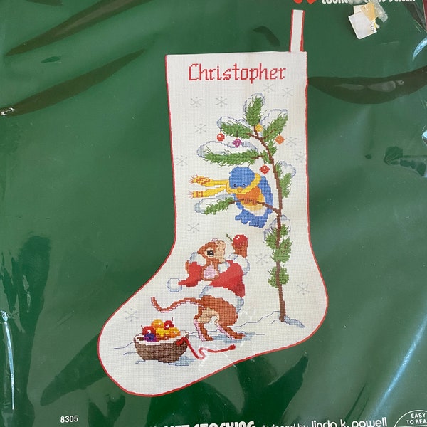 Counted Cross Stitch Christmas Stocking - Etsy